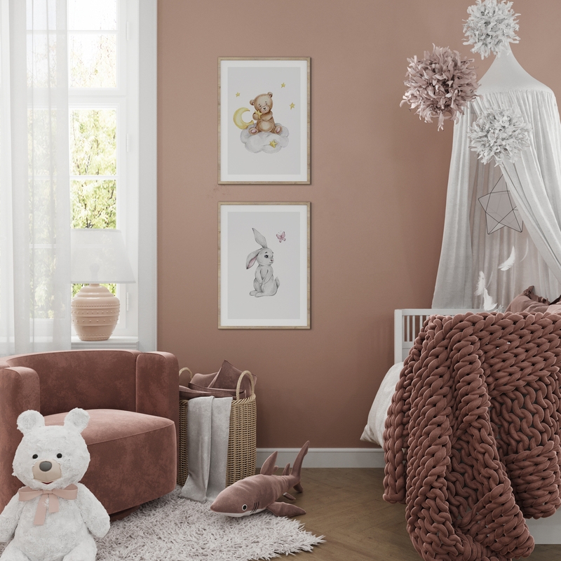 Tavelvägg Rosa Barnrum 365 | Gallerix.se