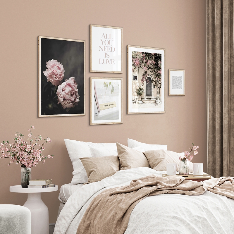 Tavelvägg Rosa Sovrum 151 | Gallerix.se