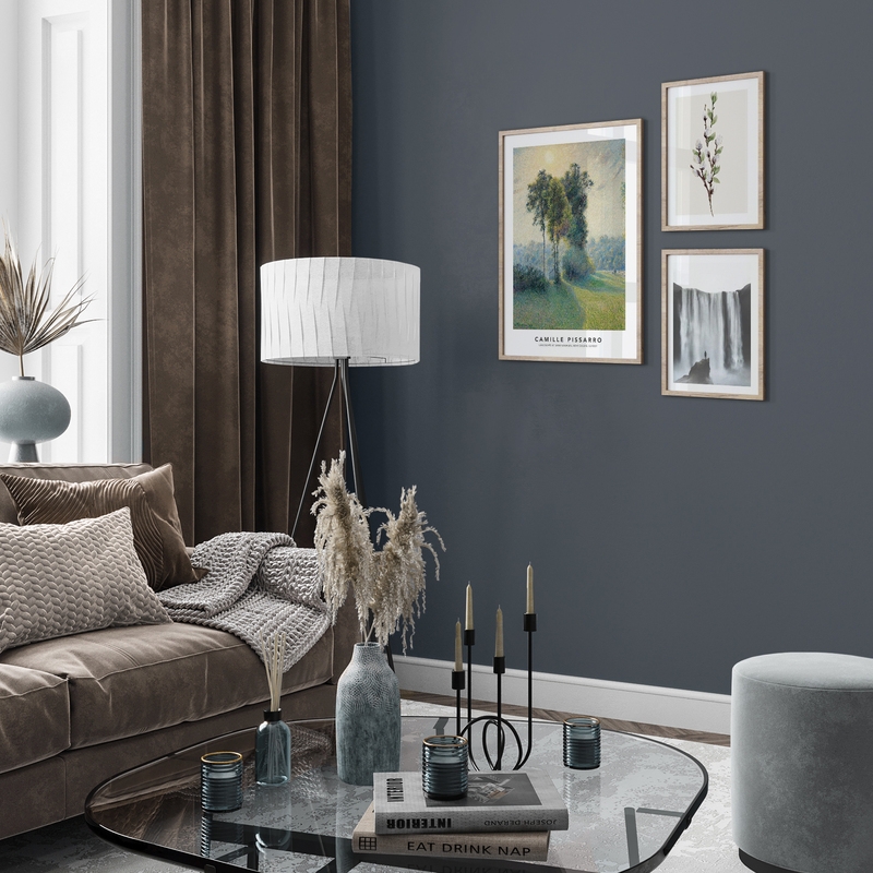 Tavelvägg Blå Vardagsrum 207 | Gallerix.se